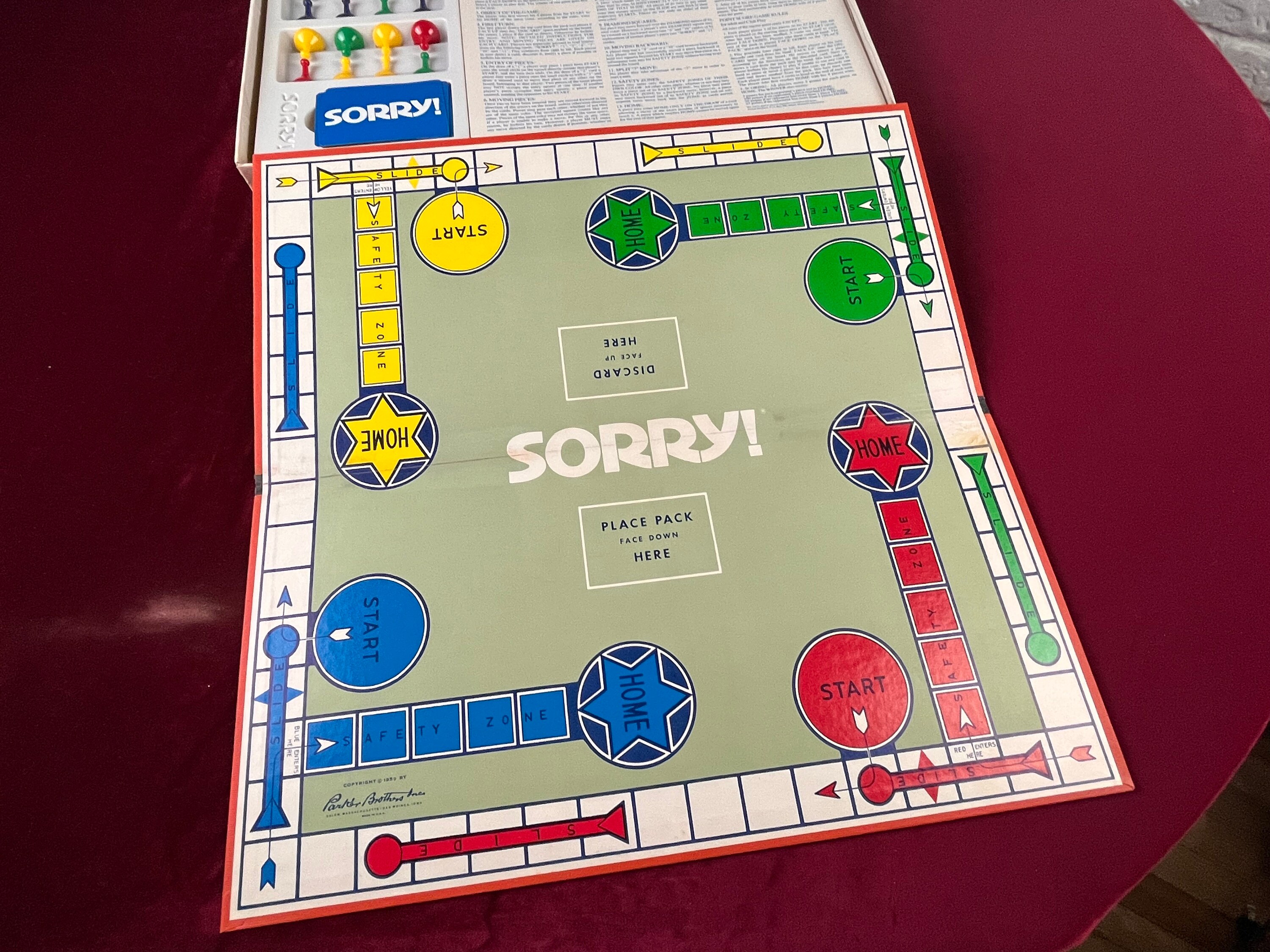 Vintage sorry Board Game From 1972 - Etsy