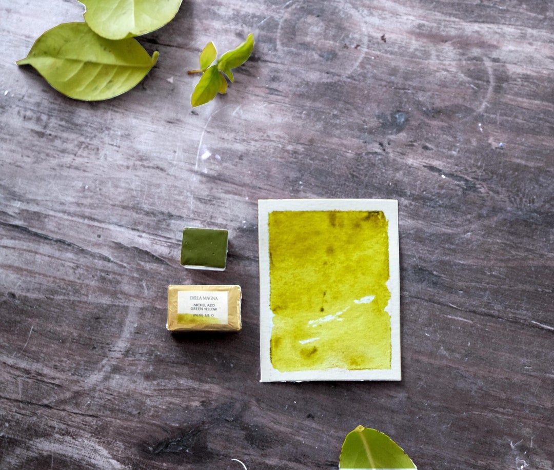 Azo Green Yellow PG10 - Discontinued Pigment - Handmade Watercolor ...