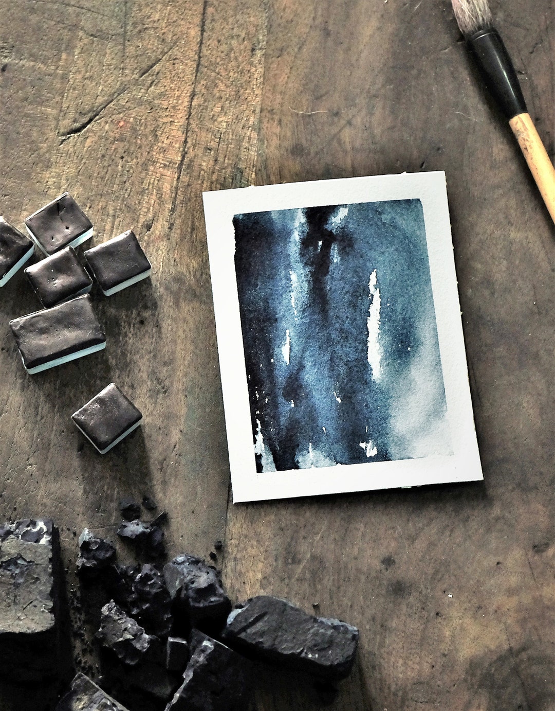 Genuine Indian Indigo NB1 - Handmade Watercolors Historical Pigments ...