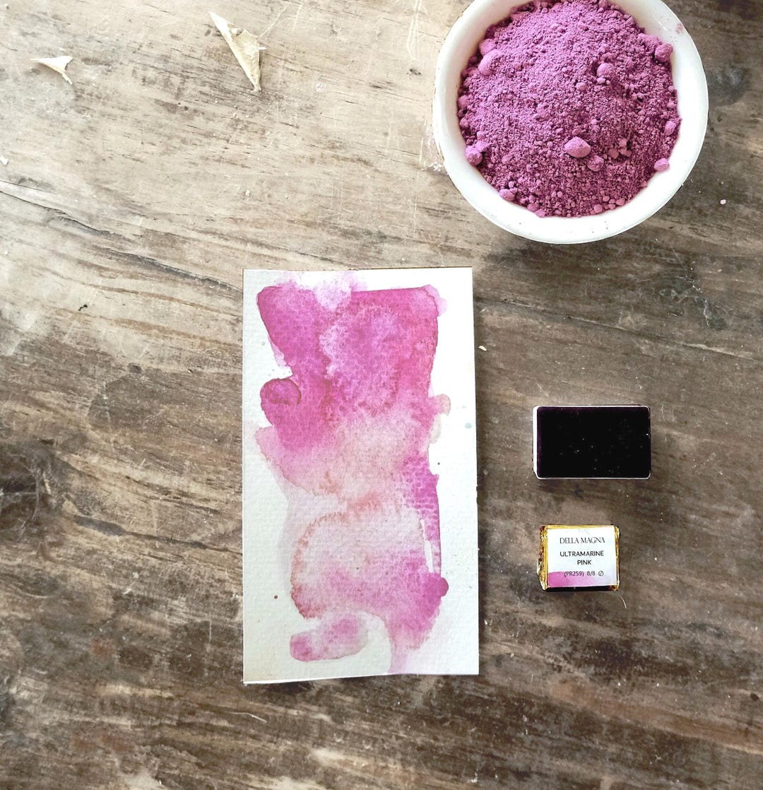 Ultramarine Pink PR259 - Handmade Watercolors Genuine Paints for ...