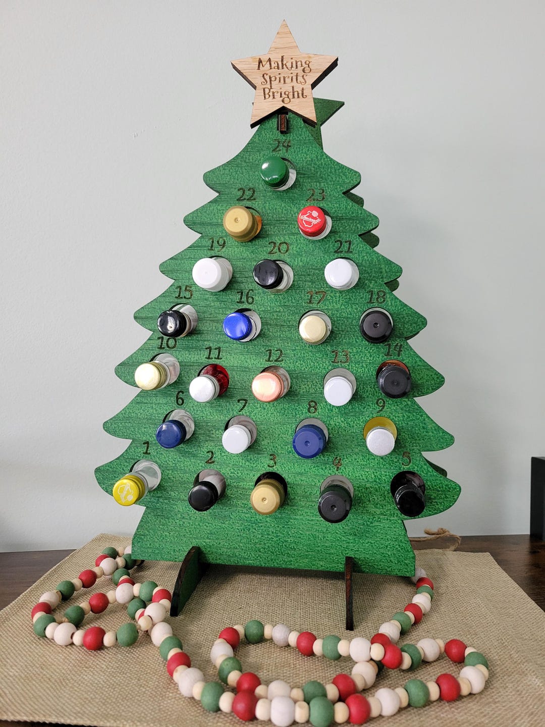 Adult Advent Calendar Mini Liquor Tree, Personalized Gift, Christmas ...