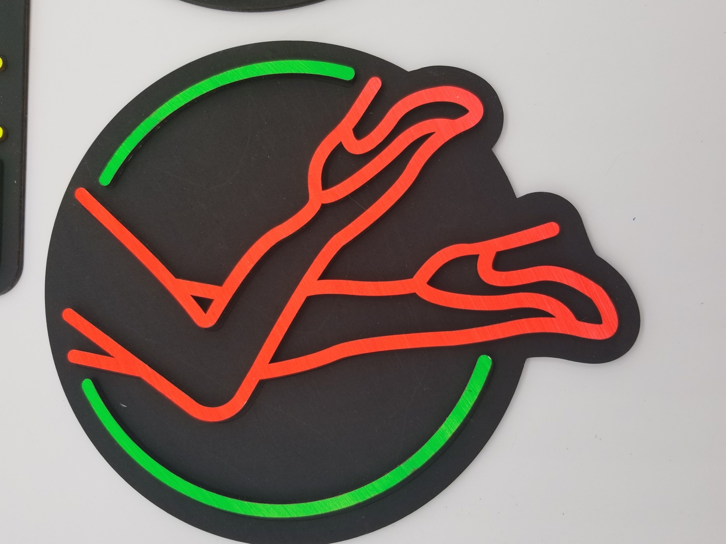 Neon style sign. Not an actual neon sign but a black light | Etsy