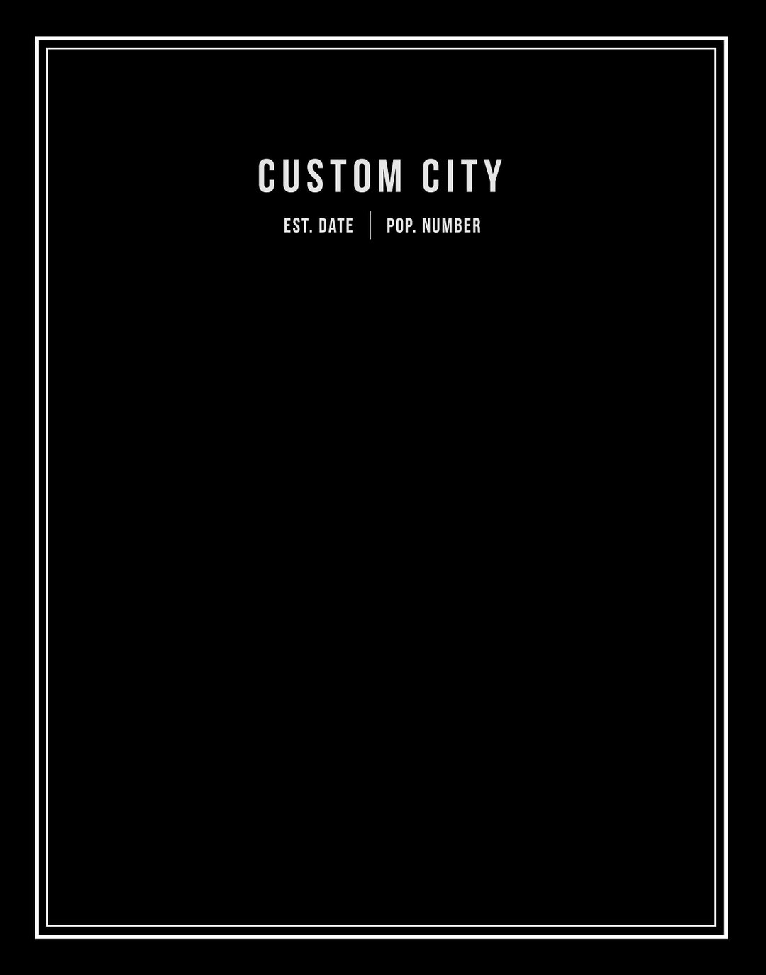 Order a Custom City Map - Etsy