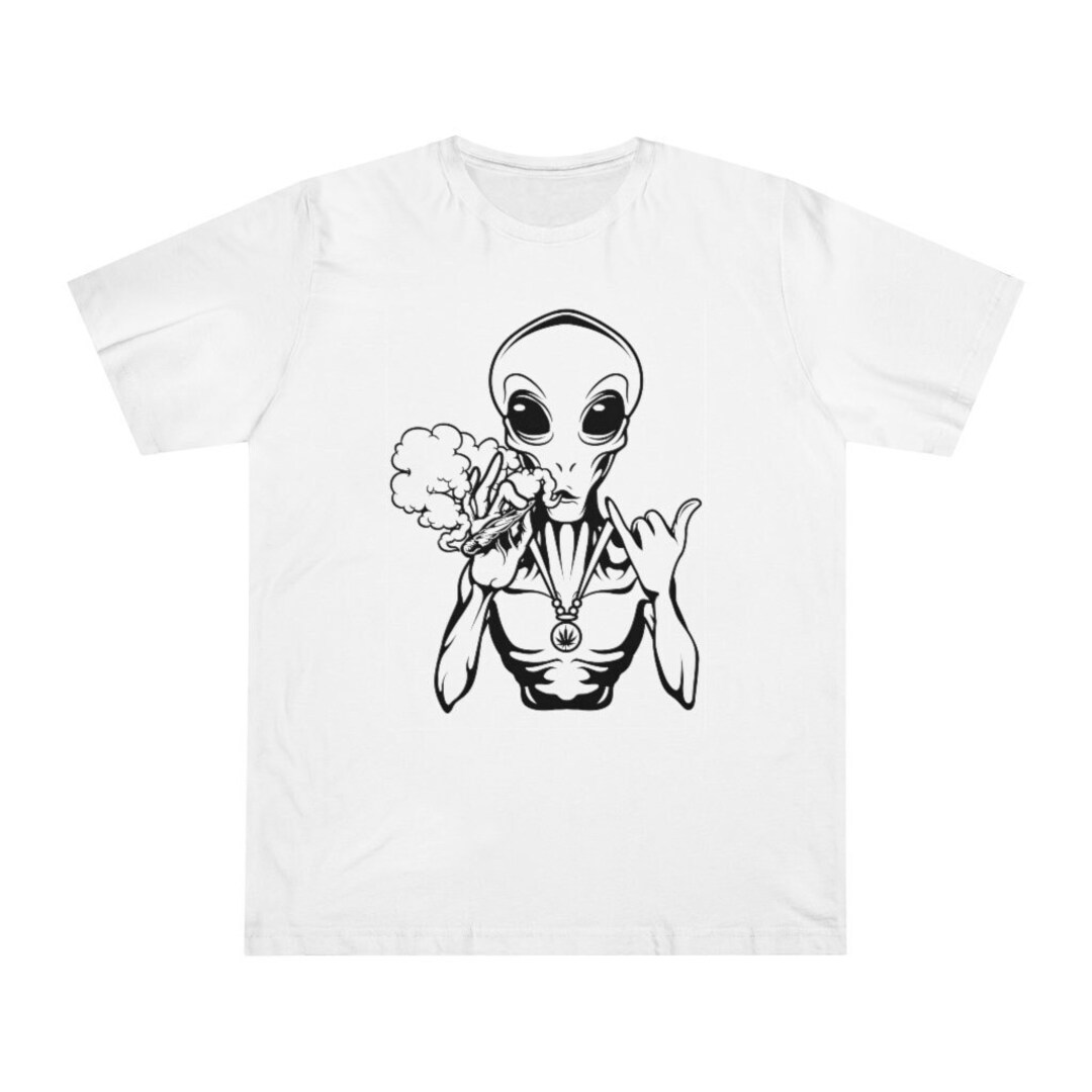 Alien Smoking Blunt Joint Weed Shirt Stoner 420 Cannabis - Etsy