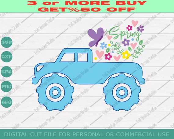 Spring Truck Svg Flower Truck Svg Spring Svg Vintage Truck | Etsy