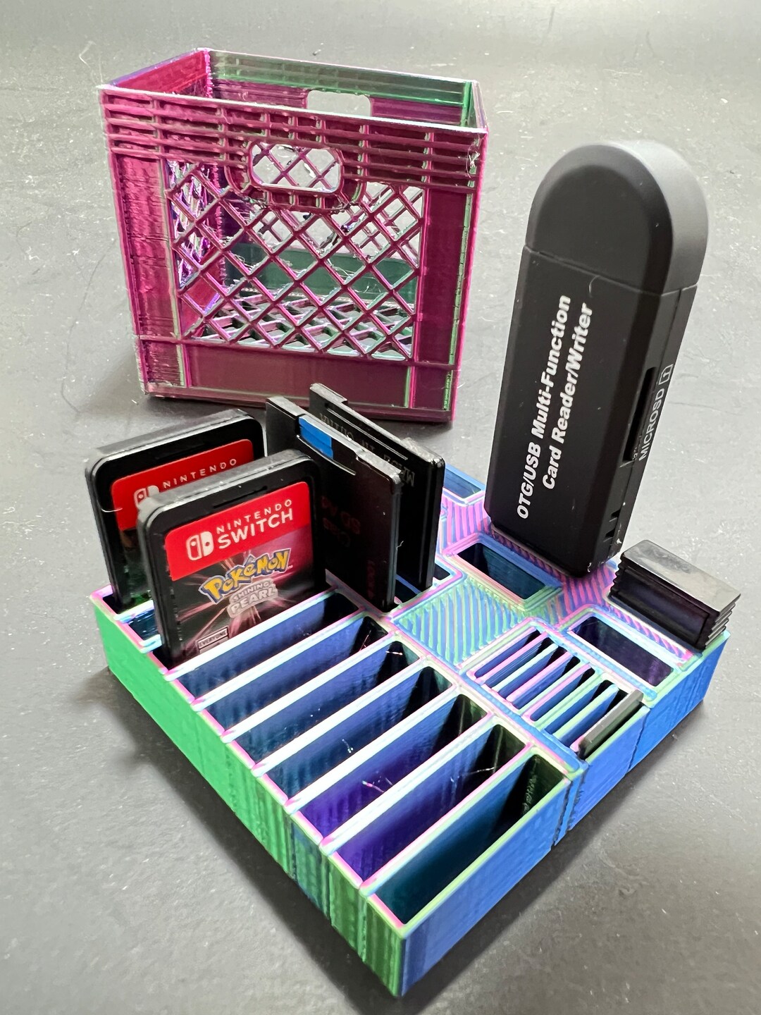 Mini Crate With SD Card/usb/mini Sd/nintendo Switch Cartridges Holder ...