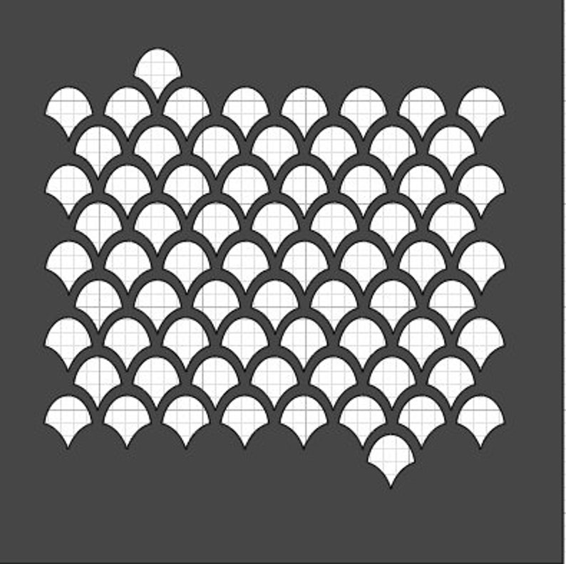 Mermaid Scales Stencil - Etsy