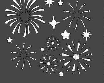 Fireworks Stencil Reusable Fireworks Stencil DIY Craft - Etsy