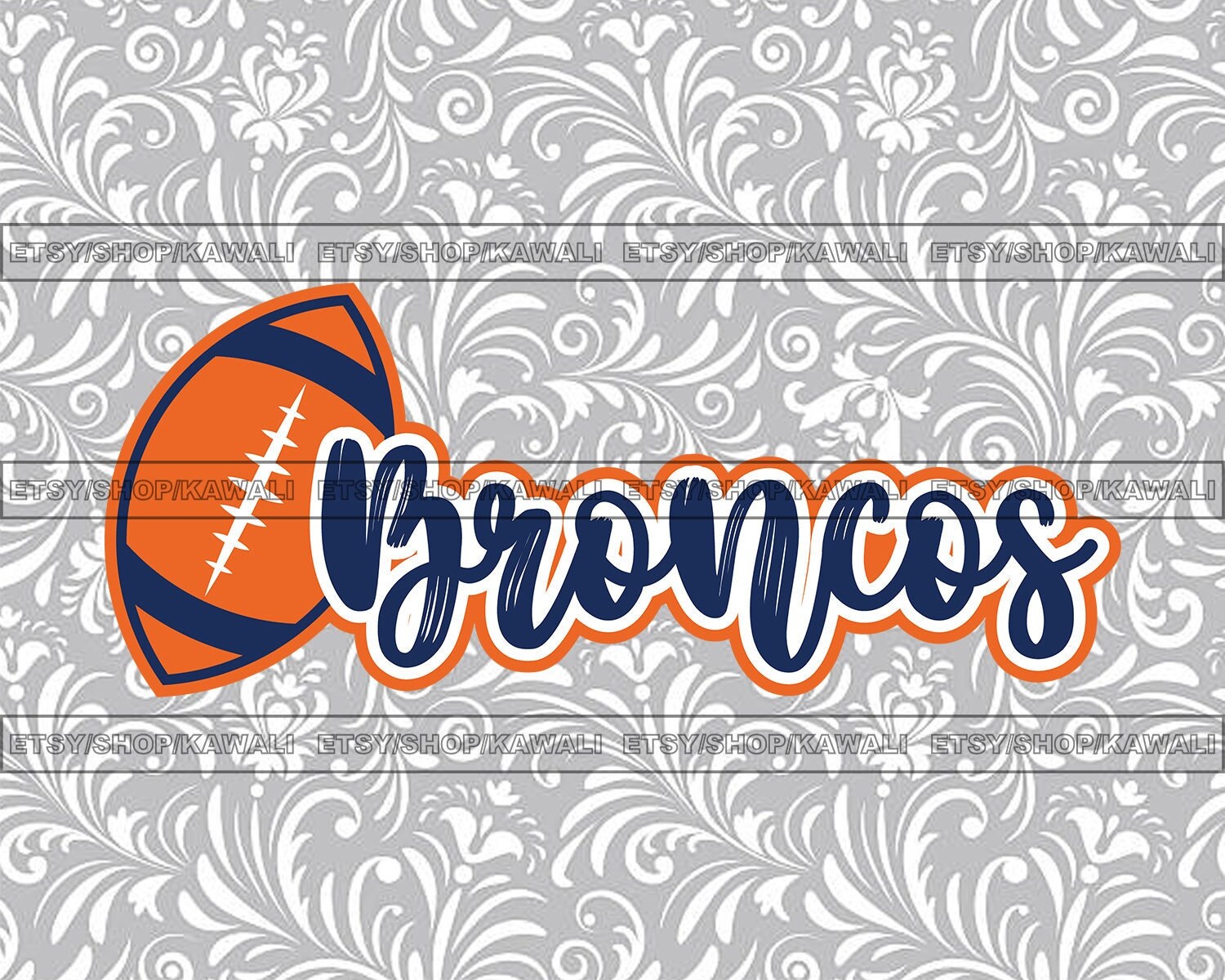 Broncos Football Svg, Broncos Svg, Broncos Png, School Spirit Svg, Team ...