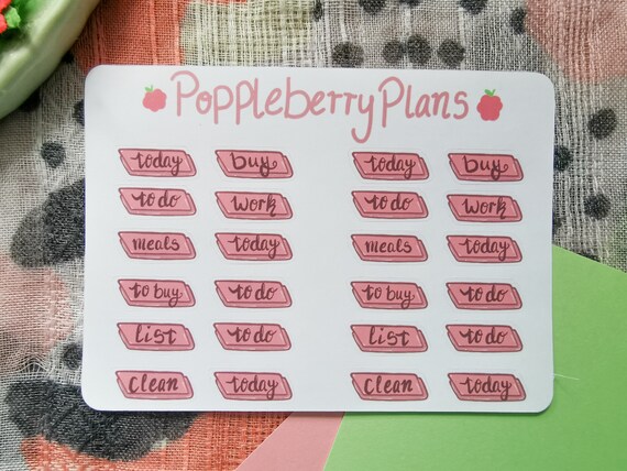 Card Making & Stationery planner headers Large header stickers to do ...