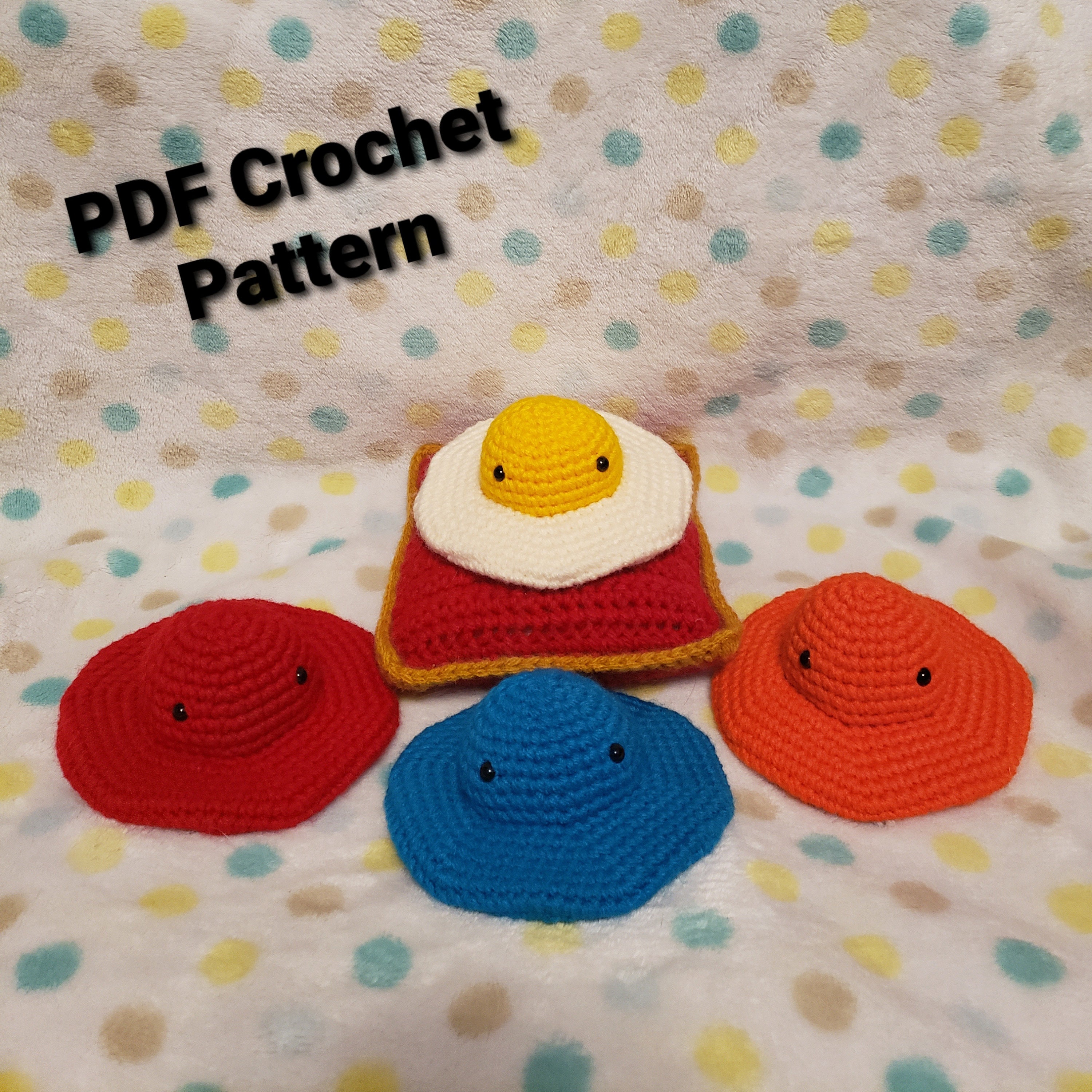 Crochet Pattern - Puddle, Fire and Yolky Slime - Slime Rancher & Slime ...