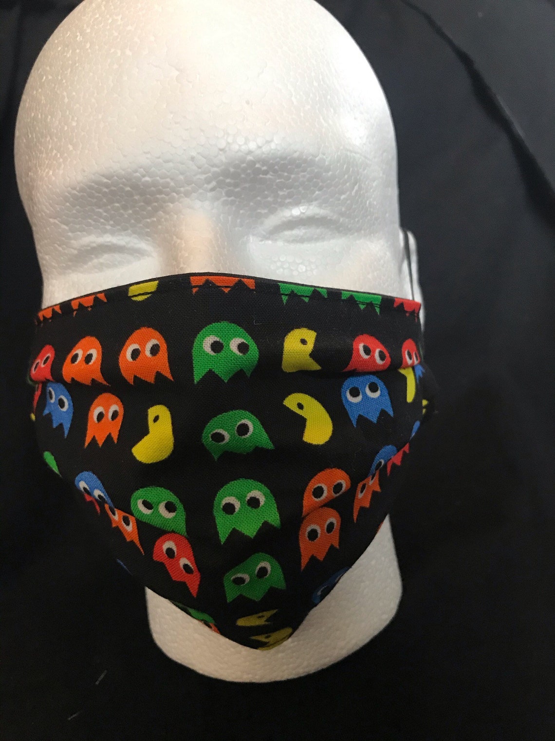 Pac Man and Ghost Face Mask | Etsy