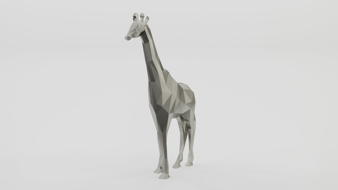 Low Poly Giraffe - 3D Print STL File - Etsy