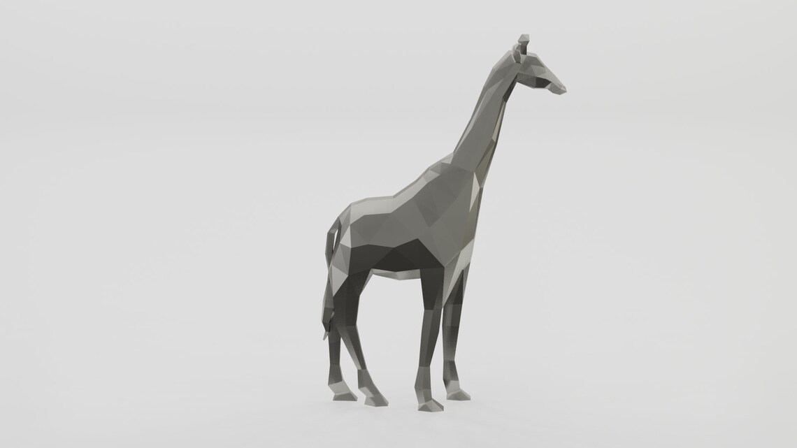 Low Poly Giraffe - 3D Print STL File - Etsy