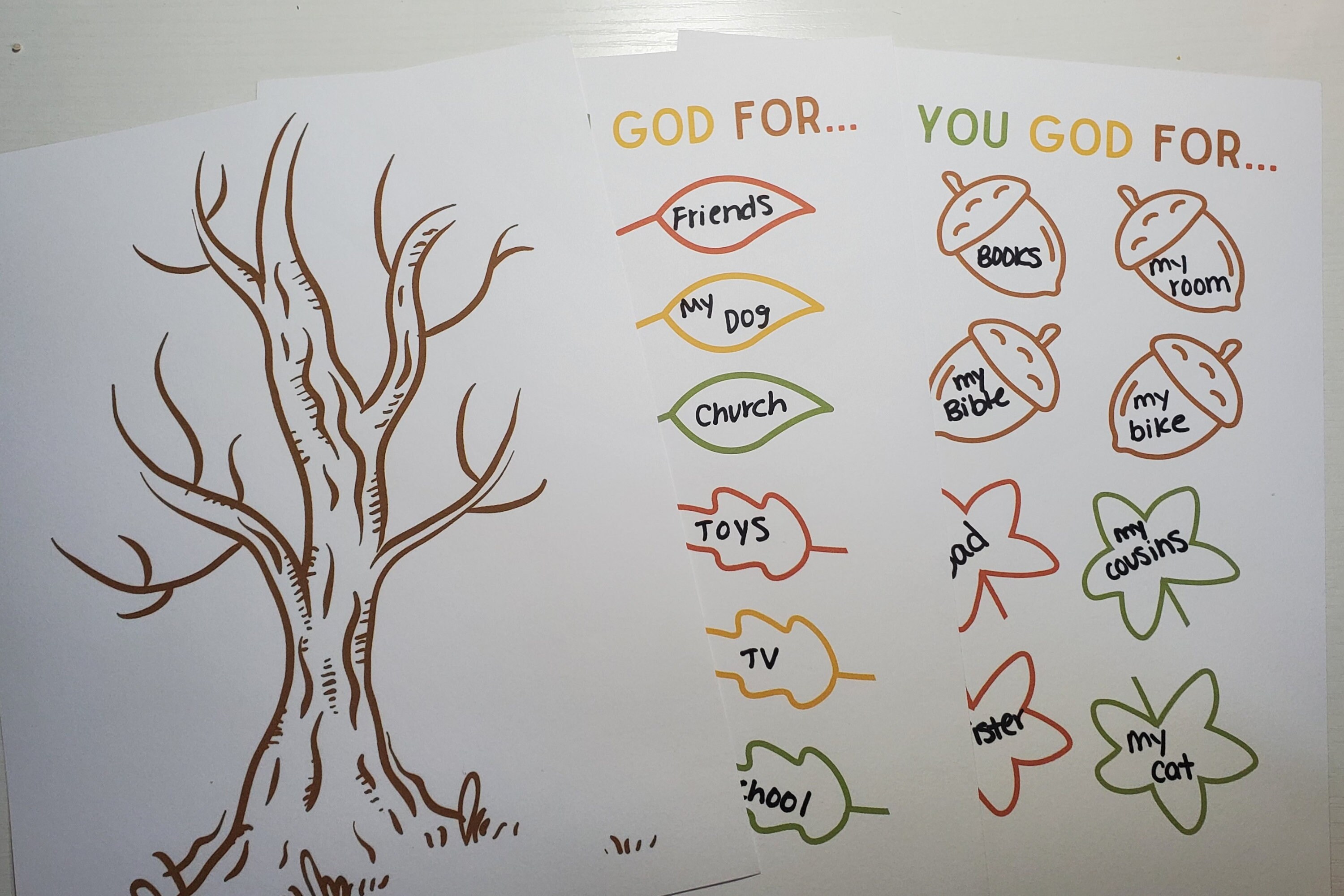 Thankful Tree Christian Activity Sunday School Crafts Thanksgiving ...