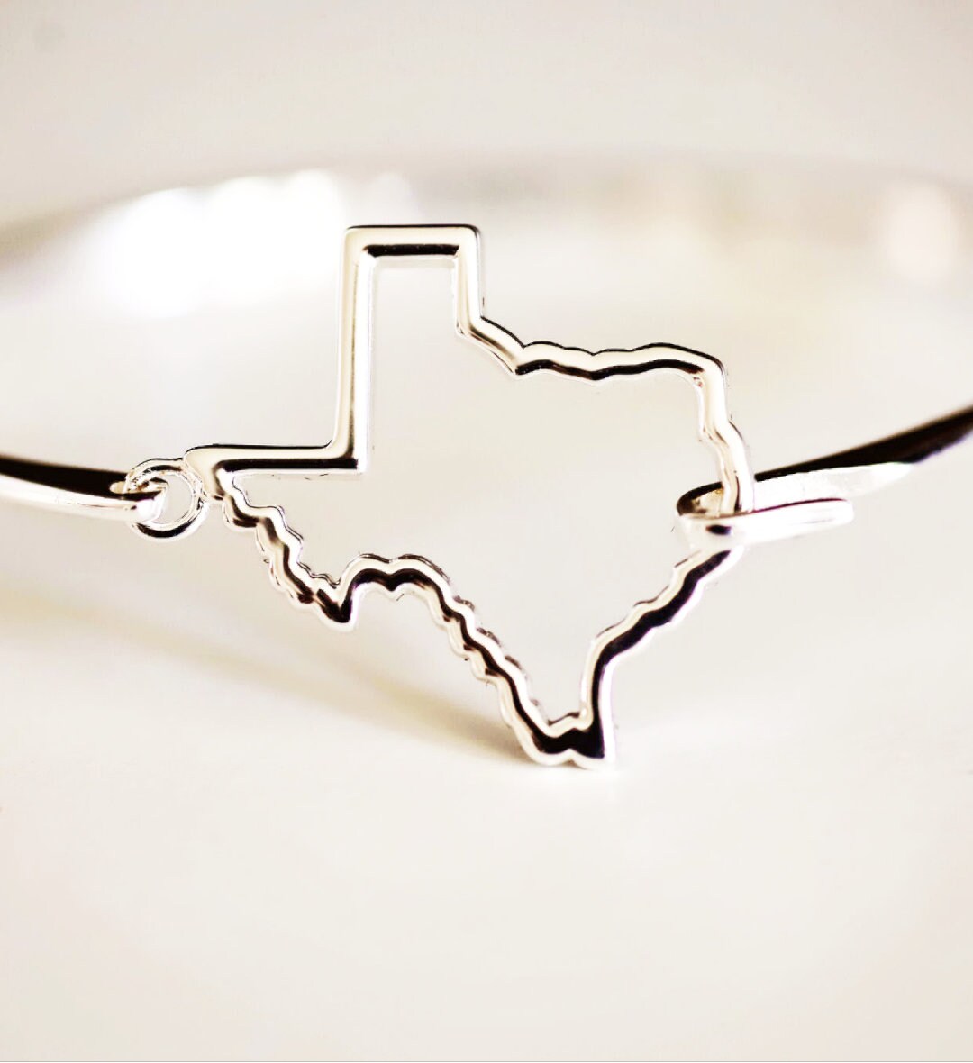 Sterling Silver Texas Bangle - Etsy