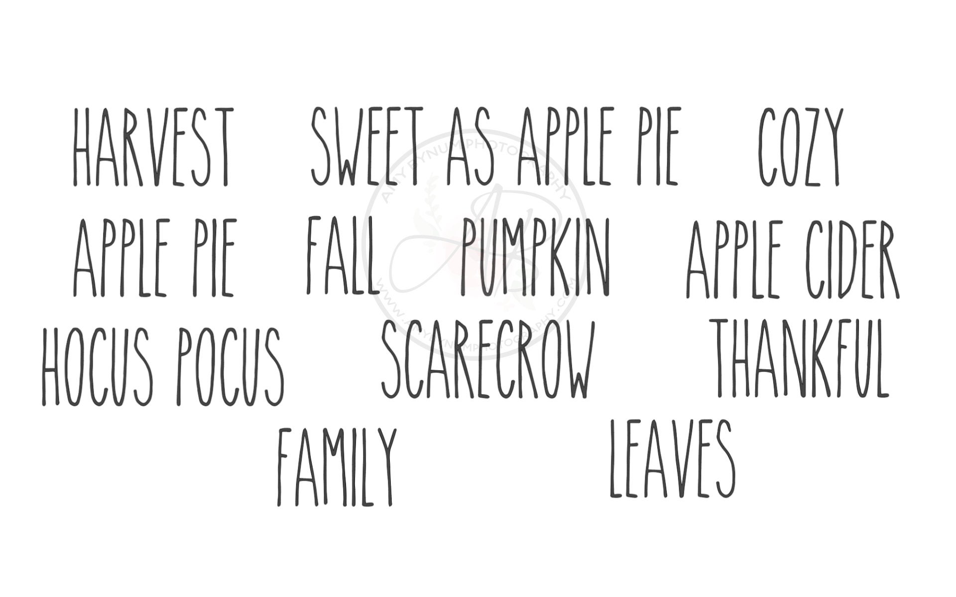 Fall Words- Rae Dunn Inspired - Etsy