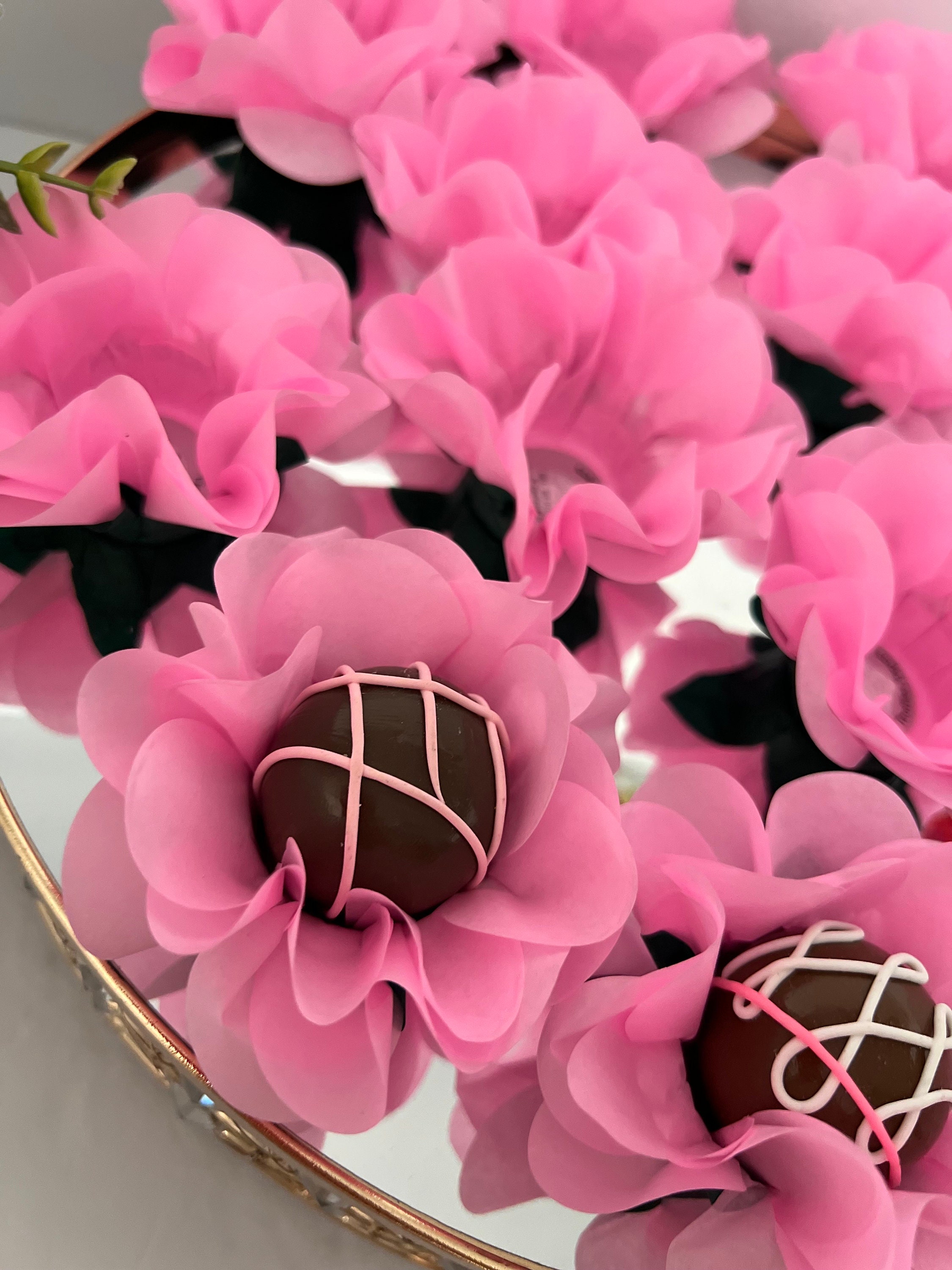 40 Units/rosa Claro Wrappers/ to Holding Chocolates, Truffles, Bonbons ...