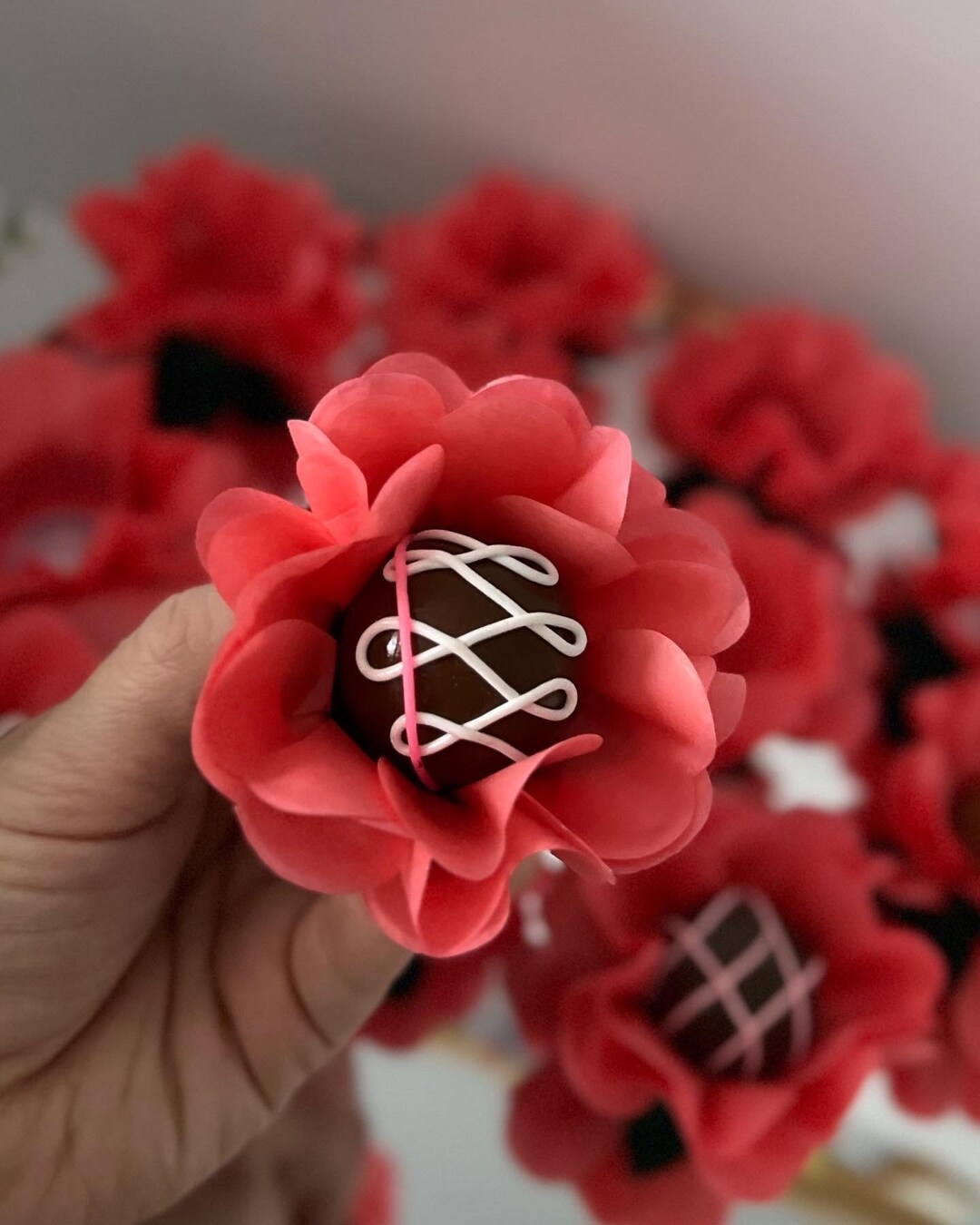 30 Units/dark Salmon Wrappers/ to Accommodate Chocolates, Truffles ...