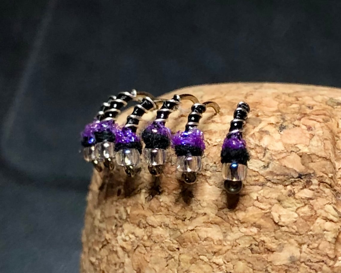 Mercury Black Zebra Midge Variant (6 Pack) - Etsy