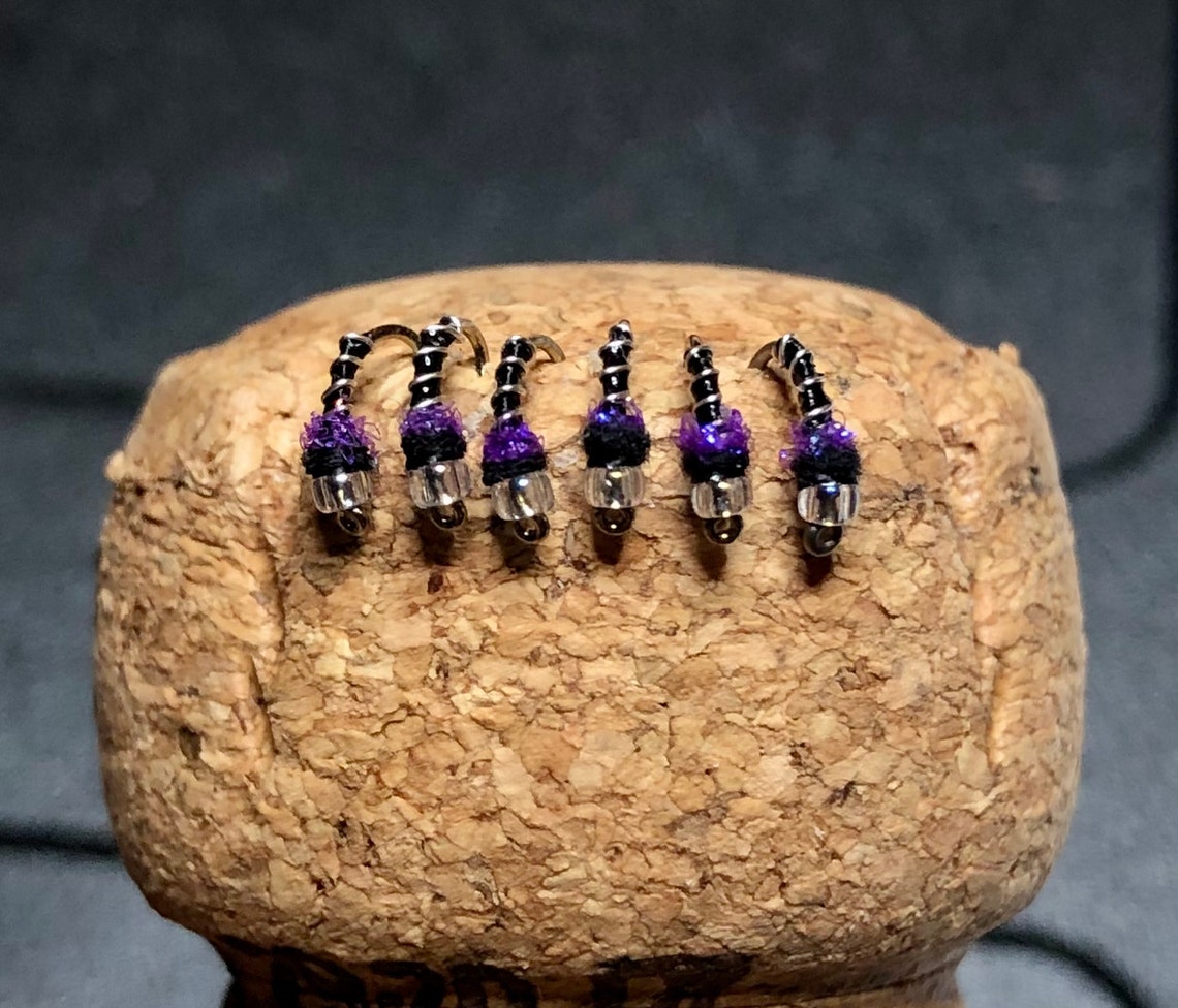 Mercury Black Zebra Midge Variant (6 Pack) - Etsy