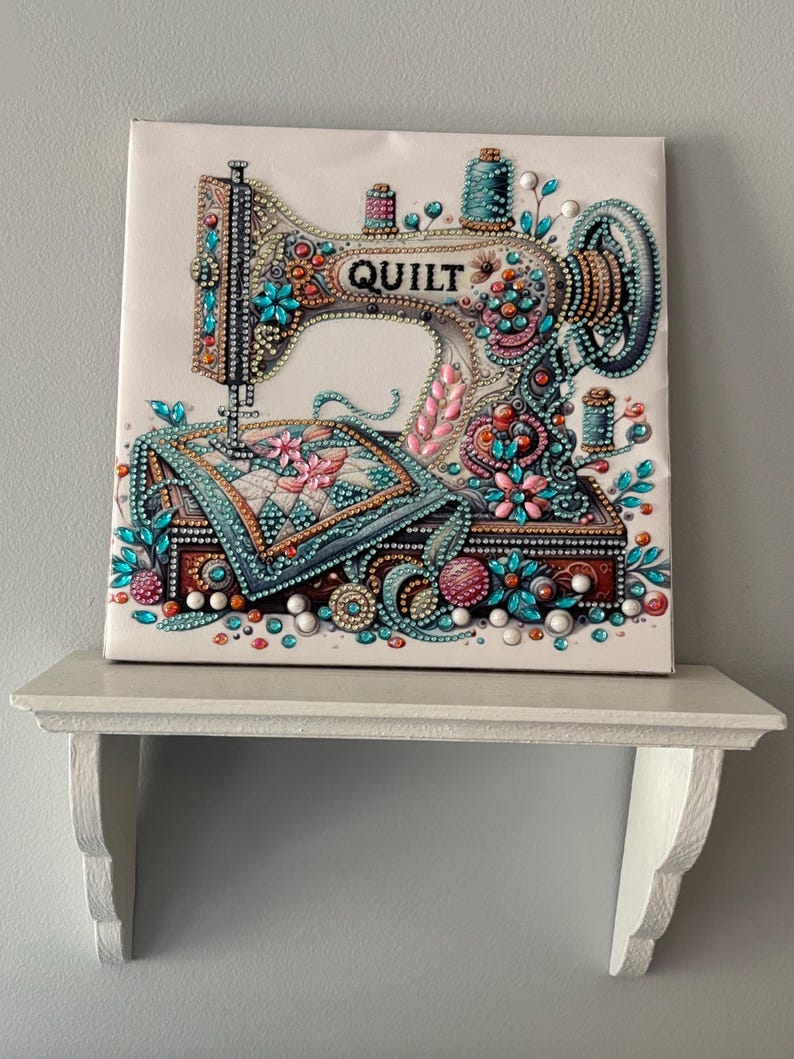 Diamond Art Sewing Machine: Vintage Style, 10x10in - Etsy