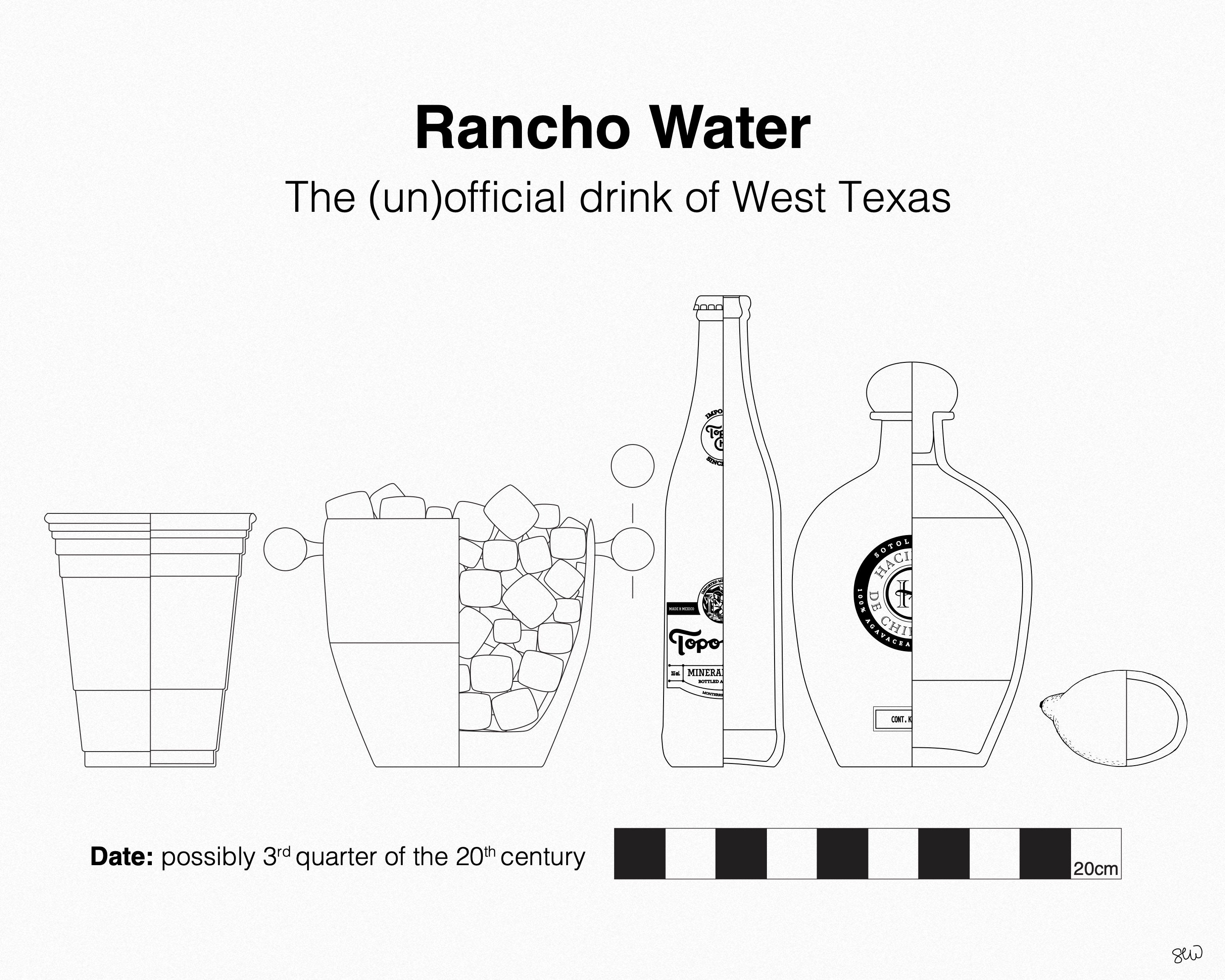 Rancho Water - Archaeological Drawing - Etsy