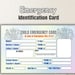Editable Child Safety Identification Card L Important Contact for ...