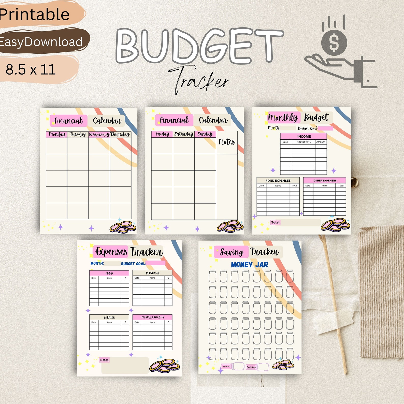 Track Your Spending, Use This Planner for a Budget,expenses Tracker ...