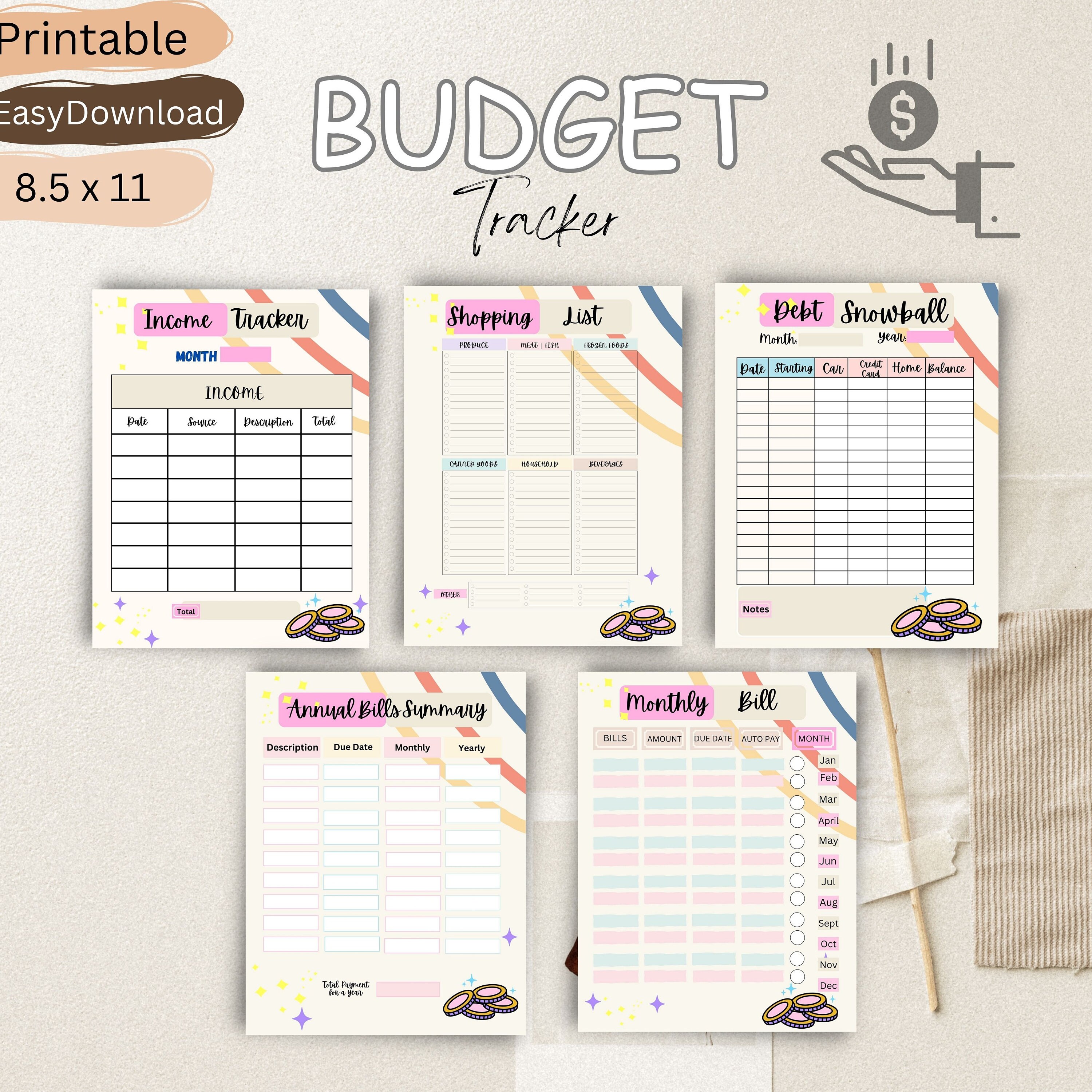 Track Your Spending, Use This Planner for a Budget,expenses Tracker ...
