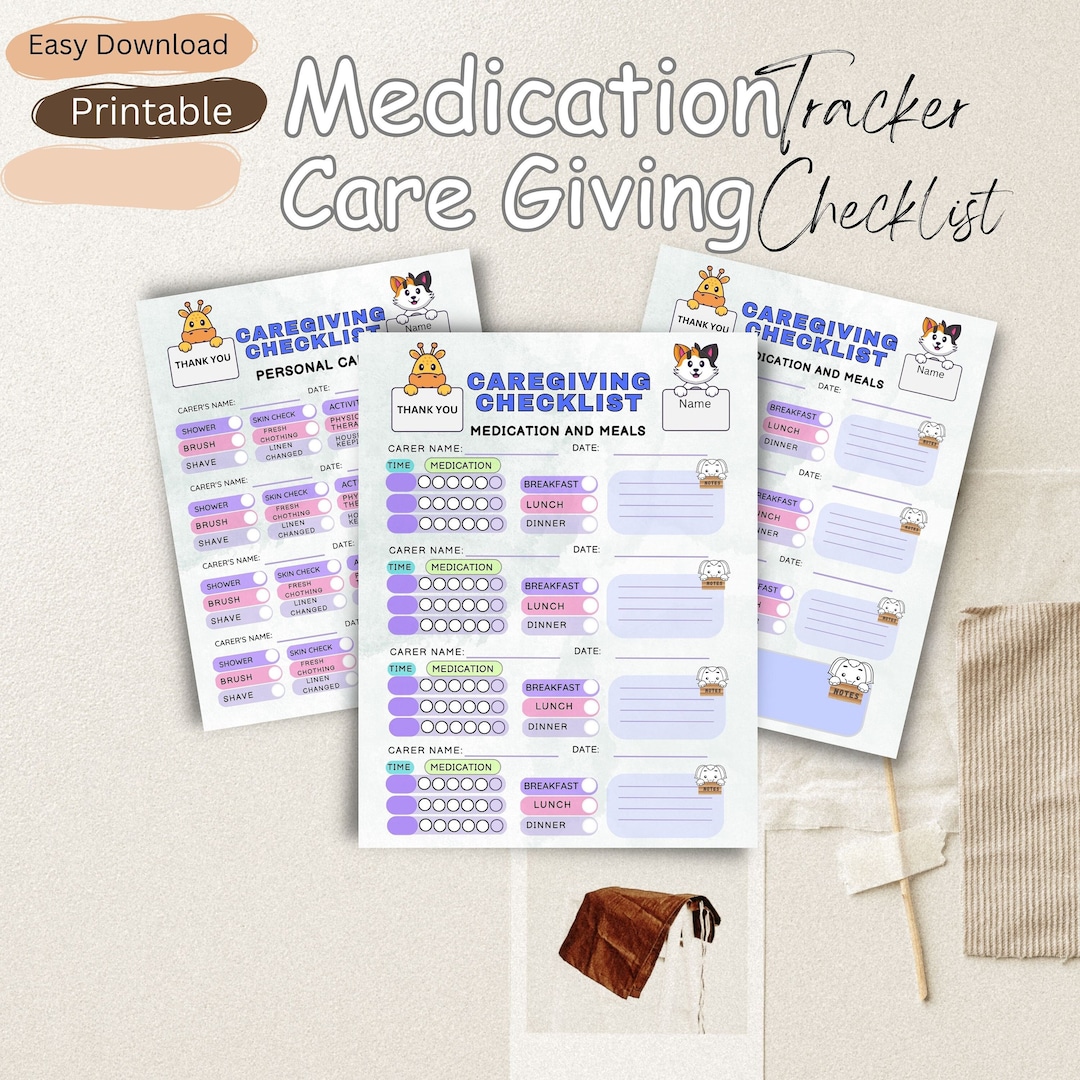 Elderly Caregiving Checklist-printable is Ideal for Caregivers and a ...