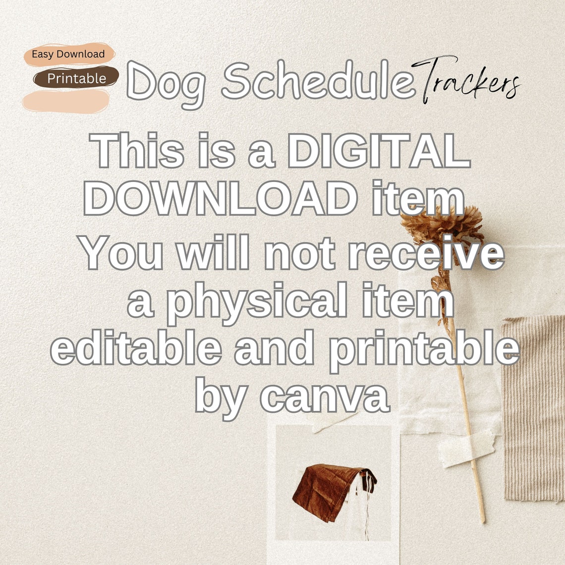 DOG SCHEDULE TRACKER- Dog Planner Printable , Medication Tracker, Pets ...