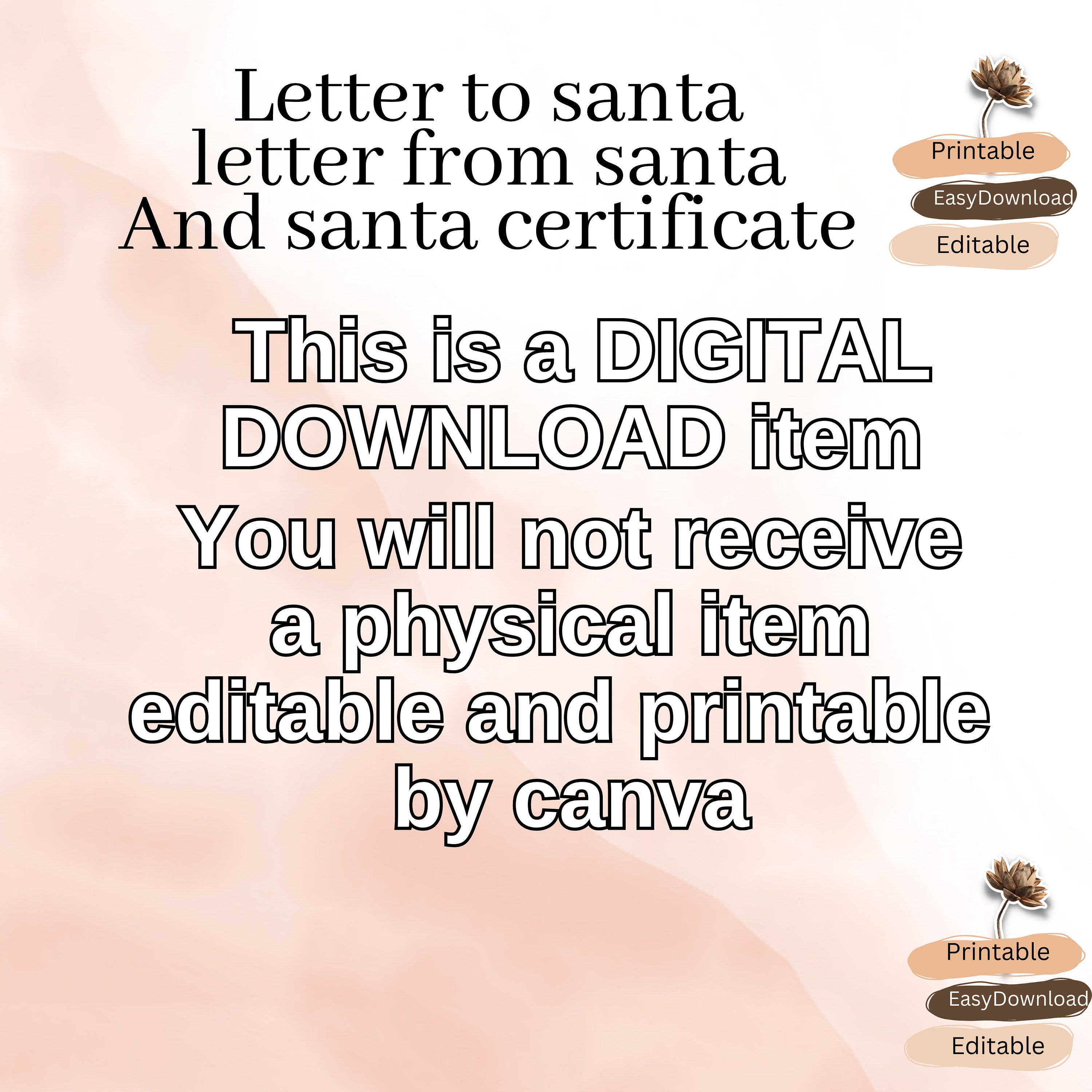 Instant Download Editable Santa Letter ,nice List Certificate and ...