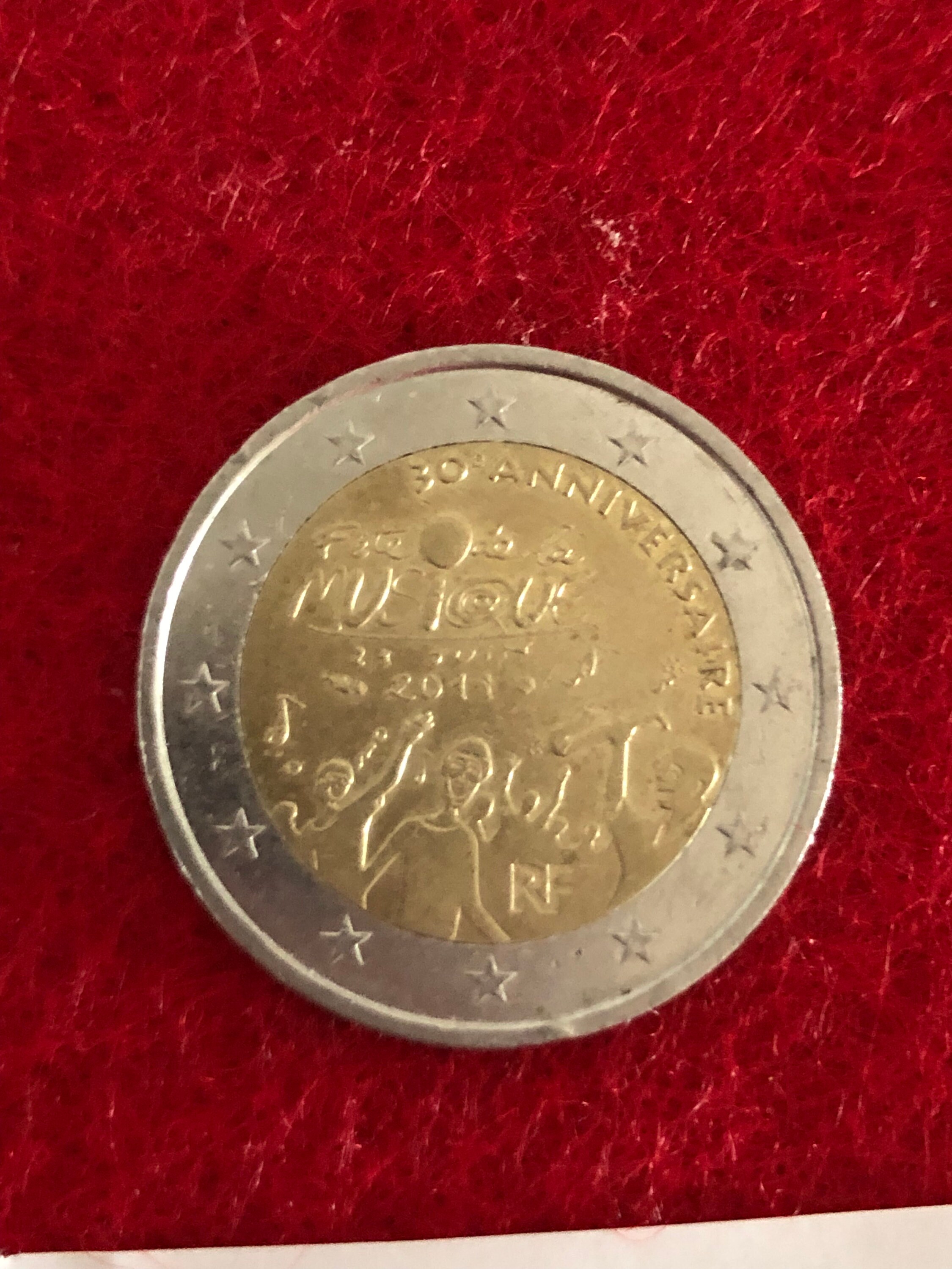 Rare 2 Euro Coin France 30 Years Fete De La Musique 2011 Coin Coins ...