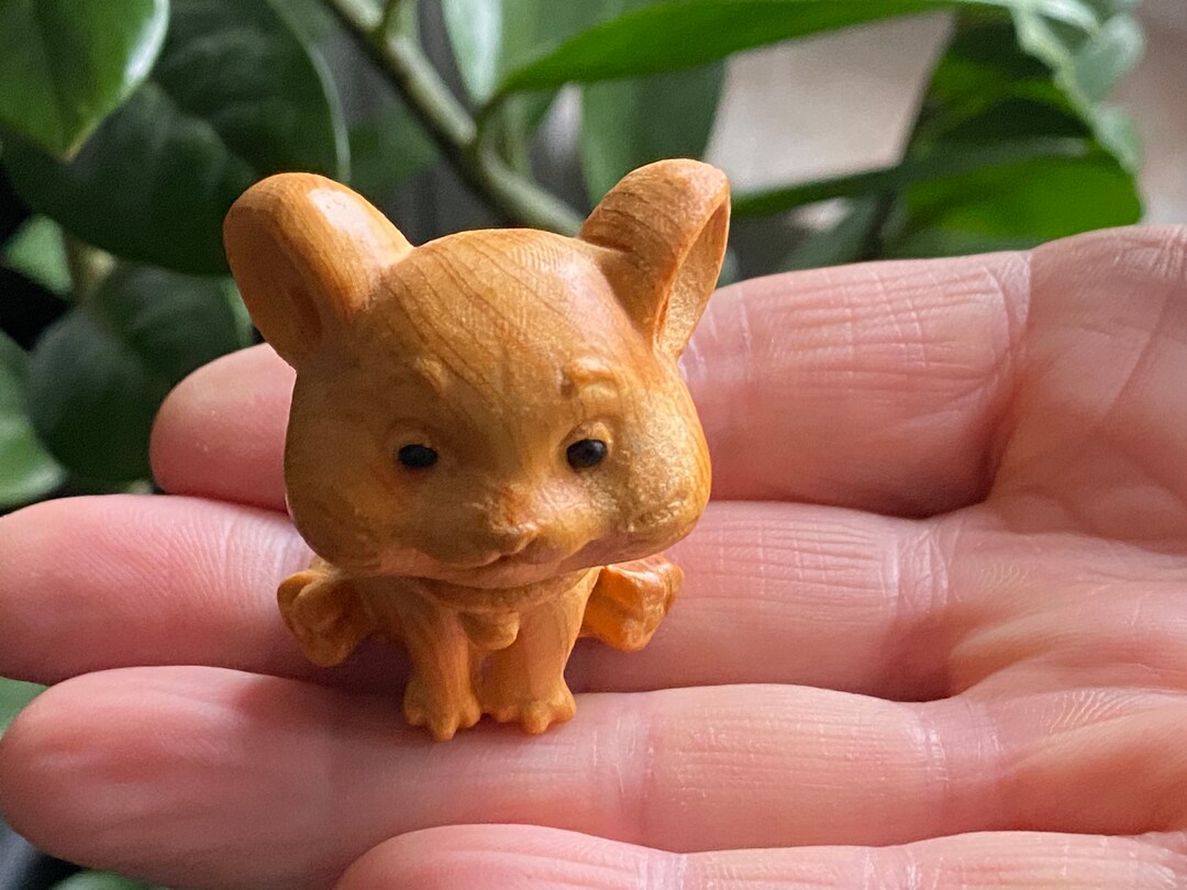 Mini Mice Mouse Figure Wooden Statue Wooden Figure Gift Handmade - Etsy