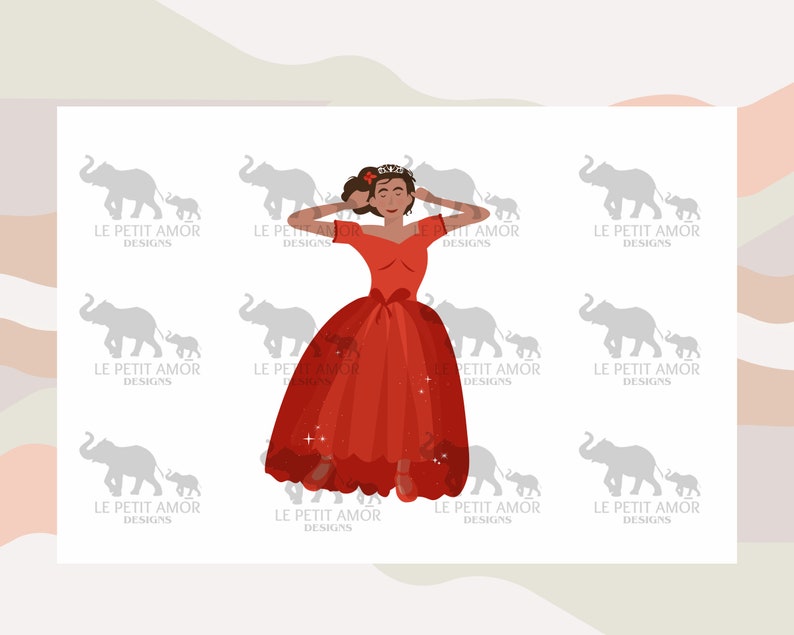 Quinceañera SVG, 15s SVG, Quinceañera Red Dress svg, Quinceañera ...
