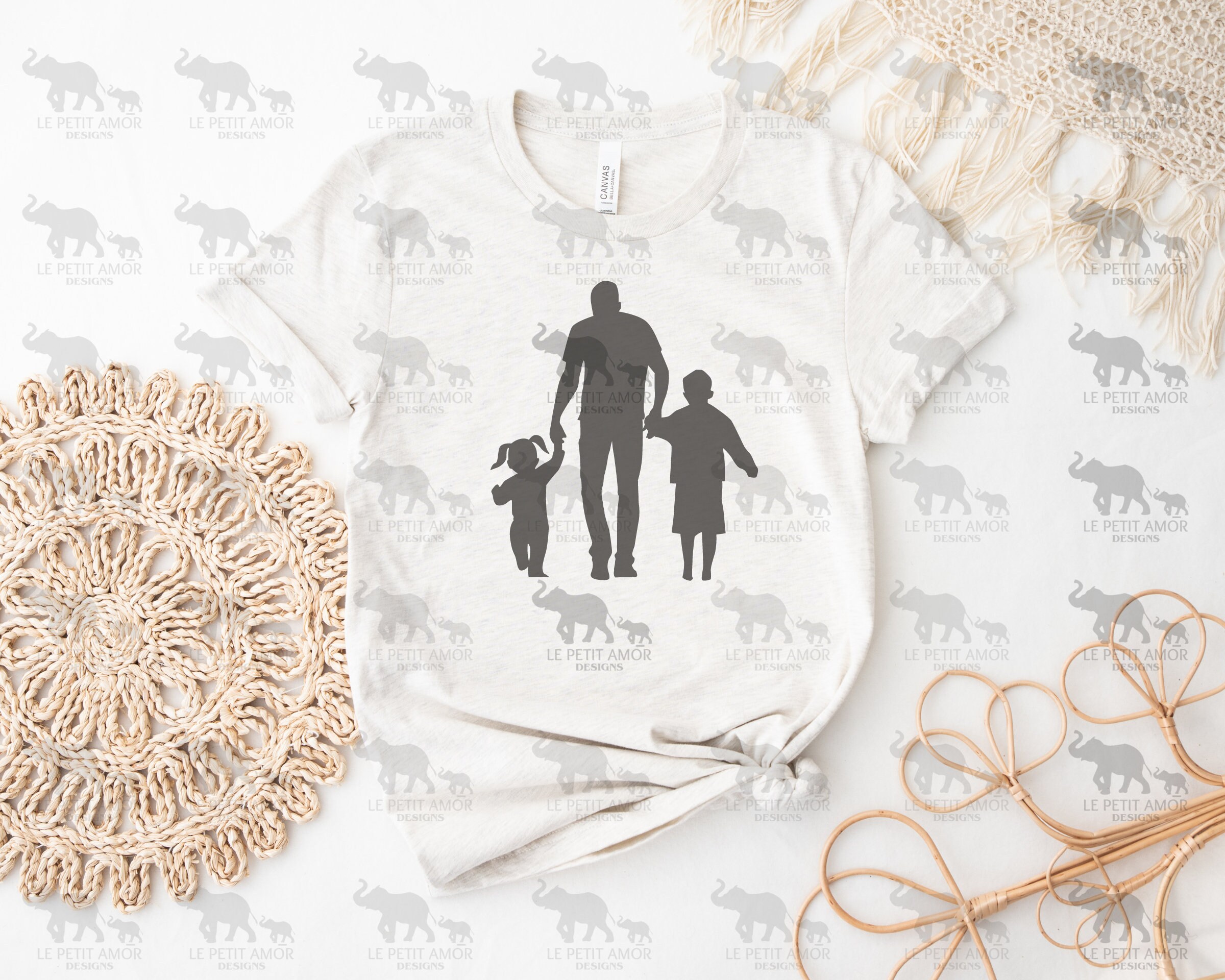 Dad With Baby Girl and Boy SVG, Father's Day SVG, Father and Kids SVG ...