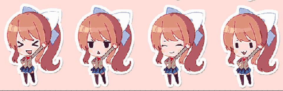 Doki Doki Literature Club Chibi Sticker/patch Cross Stitch Pattern - Etsy