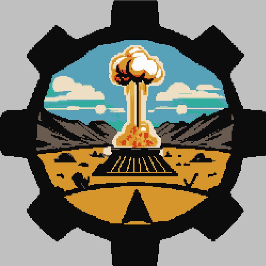 Explosion Over Fallout Vault Door Cross Stitch Pattern - Etsy