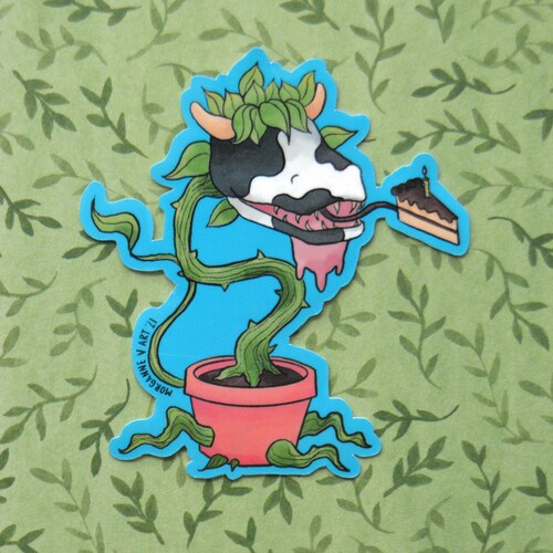 Sims Cow Plant Sticker - Etsy