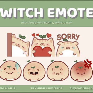 Twitch Discord Emotes Pack 7 Fat Cat | Etsy