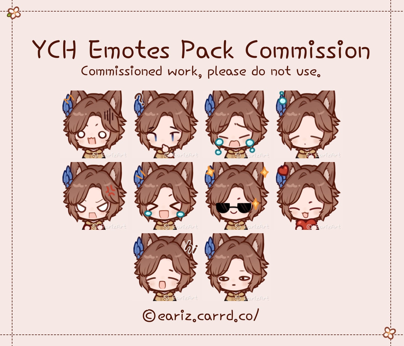 Custom YCH Twitch Emotes Discord Emotes Pack 10 Commission - Etsy UK
