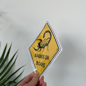 Babies on Scorpion Large Warning Signs Funny Terrarium Vivarium ...