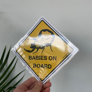 Babies on Scorpion Large Warning Signs Funny Terrarium Vivarium ...
