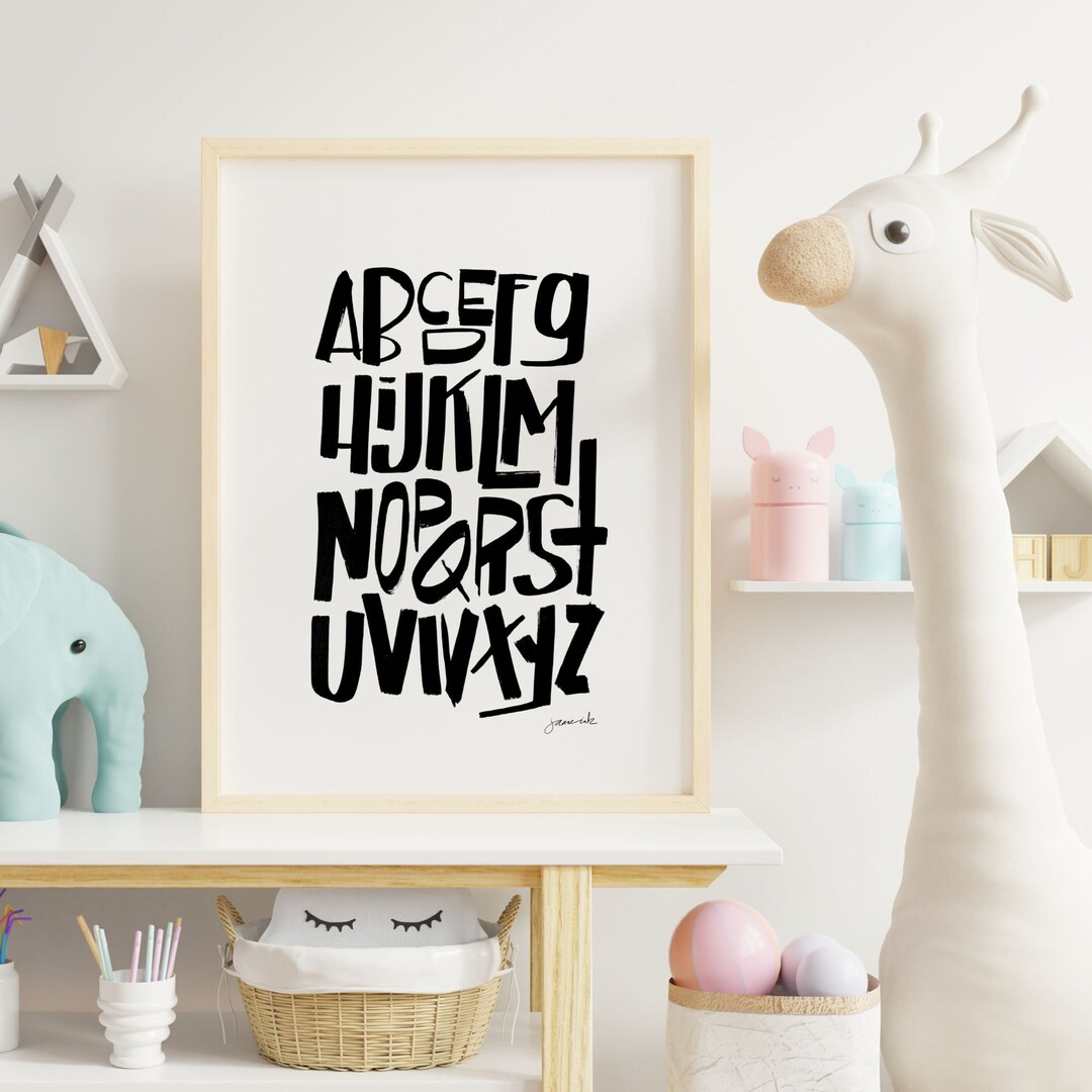 Alphabet Jumble - Digital Print - Etsy