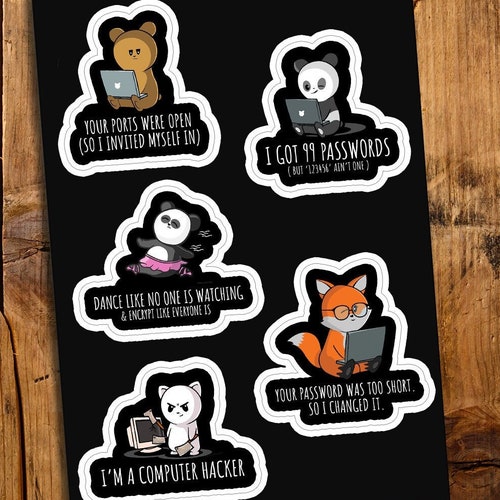 Cybersecurity Hacker Laptop Sticker Pack - Etsy