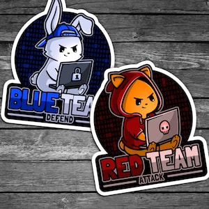 Red Team Blue Team Cybersecurity Sticker Individual IT Security ...