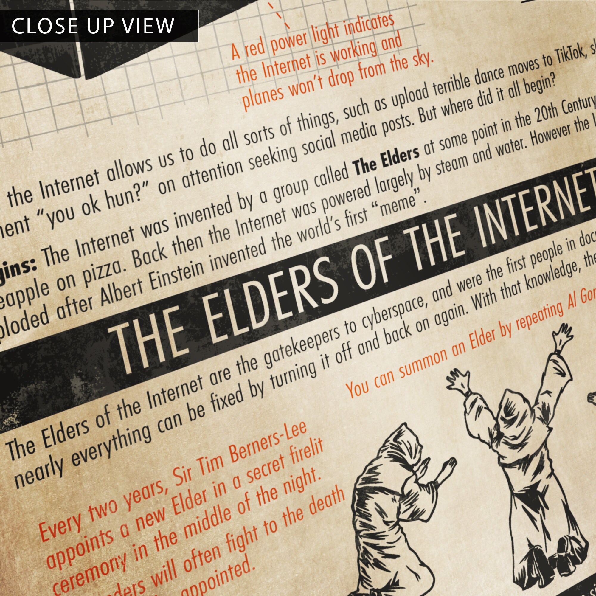 Elders of the Internet Funny IT Crowd Poster Wall Art for IT ...