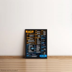 HTML & CSS Cheat Sheet Poster: Web Designer Wall Art - Etsy