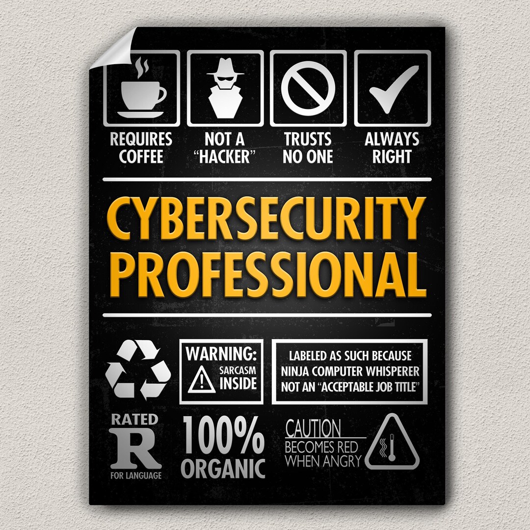Cybersecurity CISSP "not A Hacker" Poster Gift for IT Professionals - Etsy